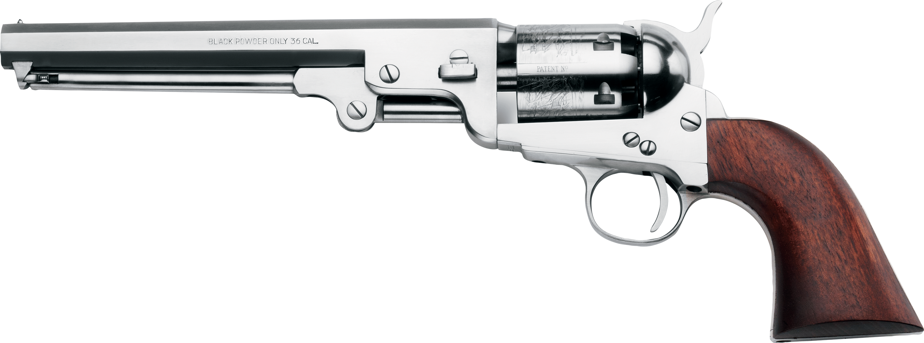 Pietta Model 1851 Navy Yank Old Silver .36-Cal. Black-Powder Revolver ...